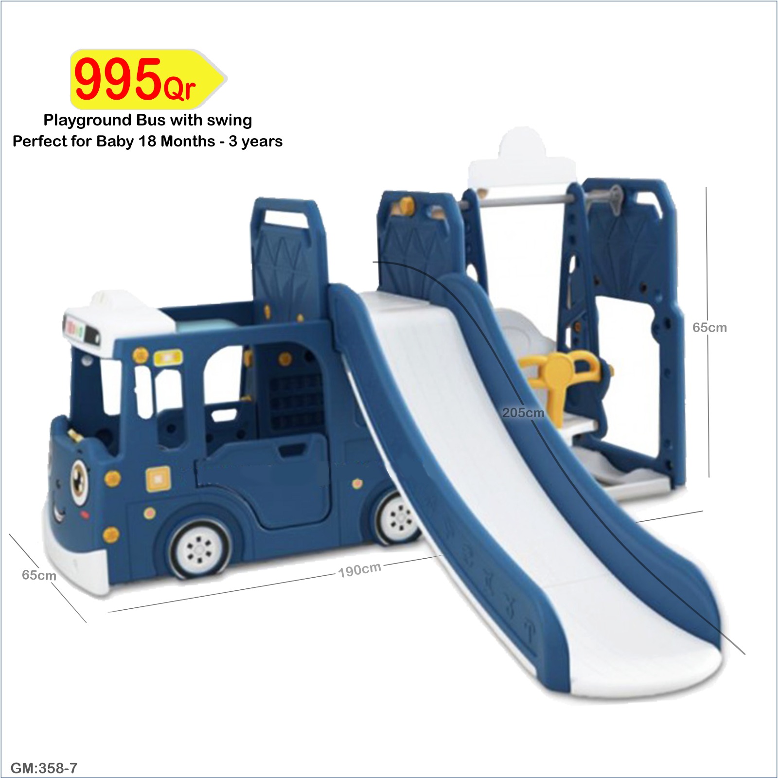 4 KIDS Lucas Baby Slider and Swing Play Center with Bus, | Items ...