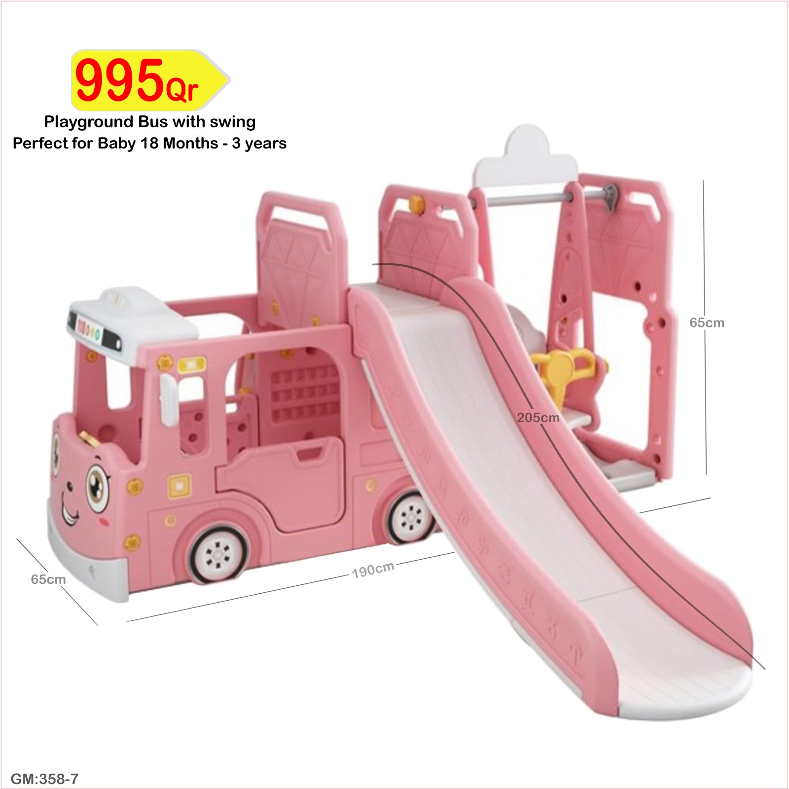 4 KIDS Lucas Baby Slider and Swing Play Center with Bus, | Items ...