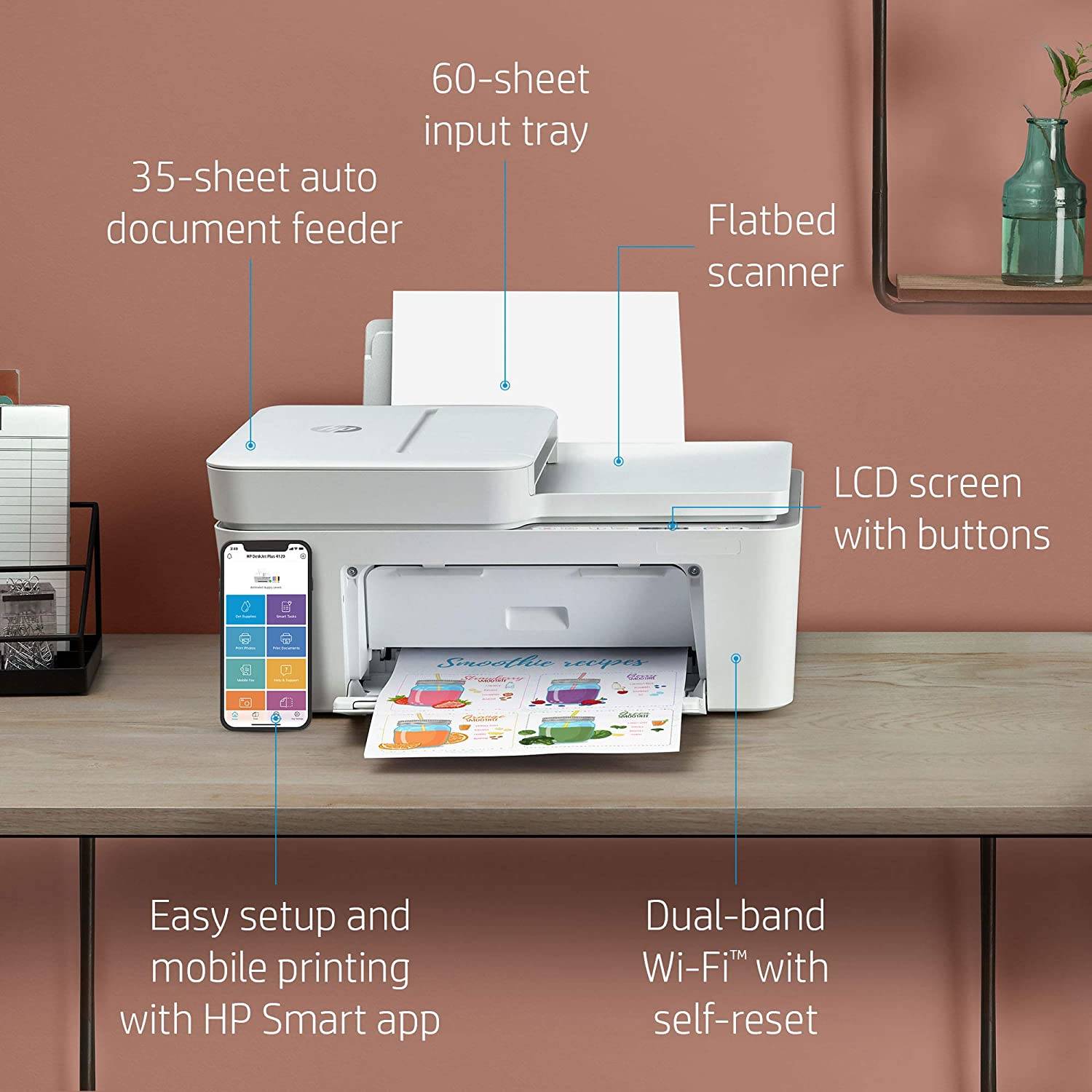 Printer HP DeskJet Plus 4120 3 in 1 with refillable ink | Items | Qatar ...
