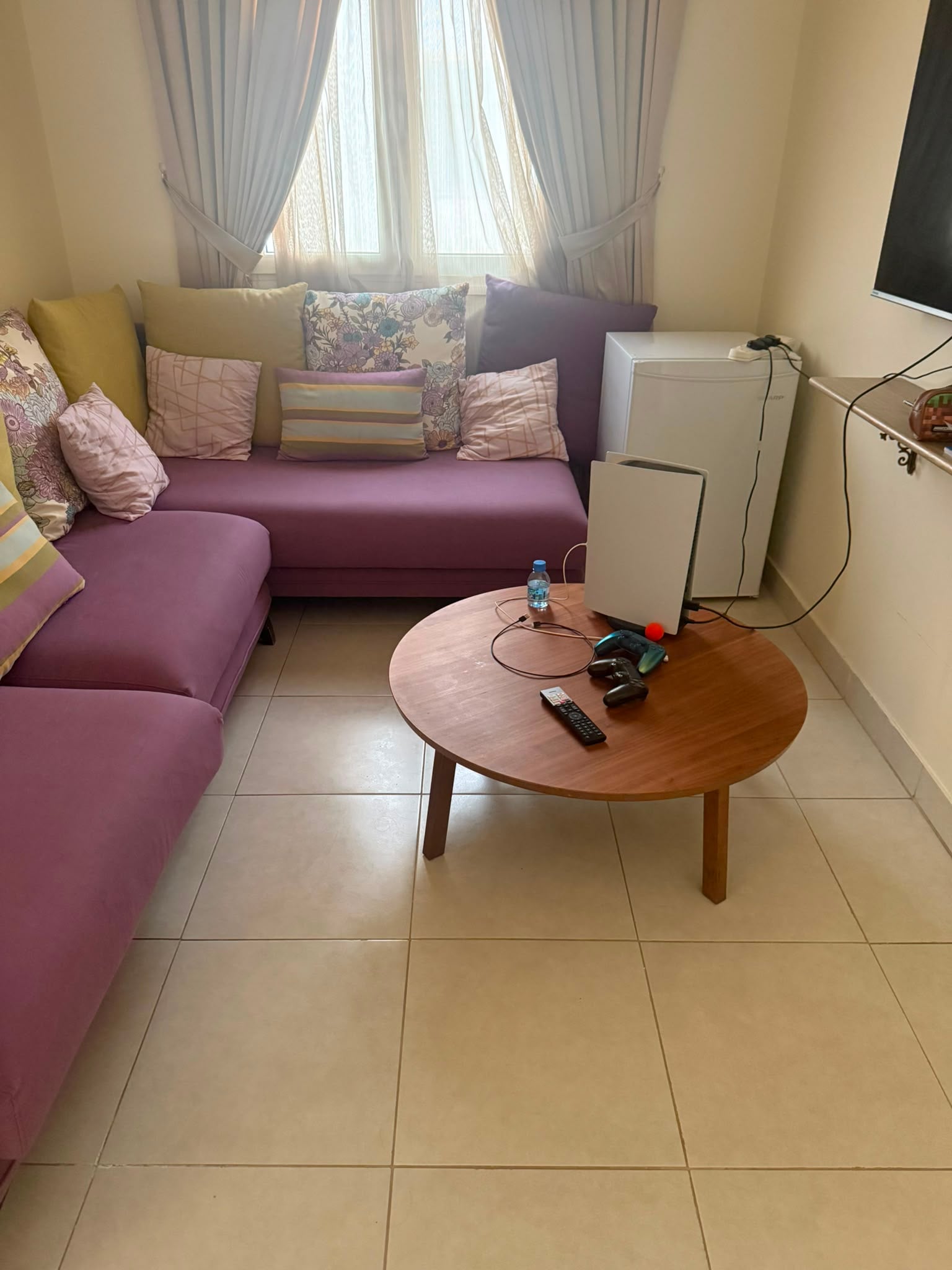 Midas L-Shap Sofa, coffee table, curtains and wall art | Items | Qatar ...
