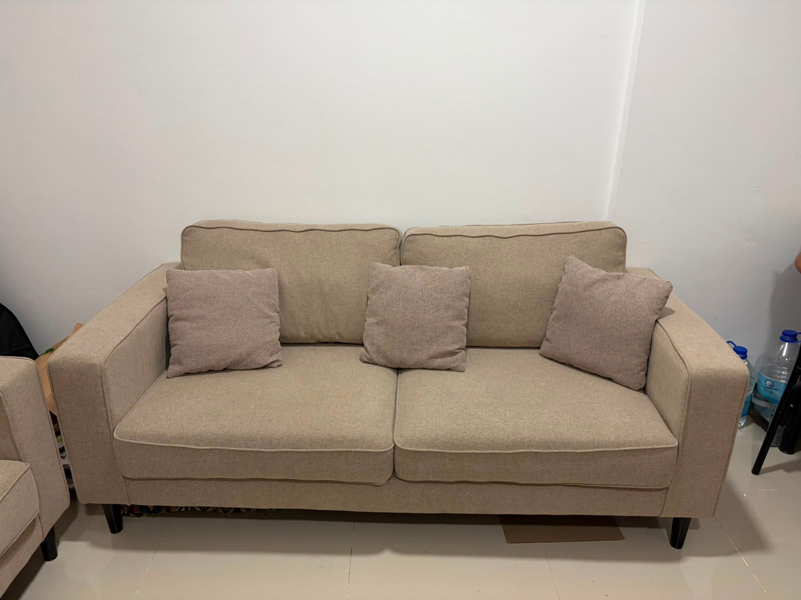 6-Seater Sofa Set Beige Colour (3-Seater, 2-Seater & Armcha | Items ...