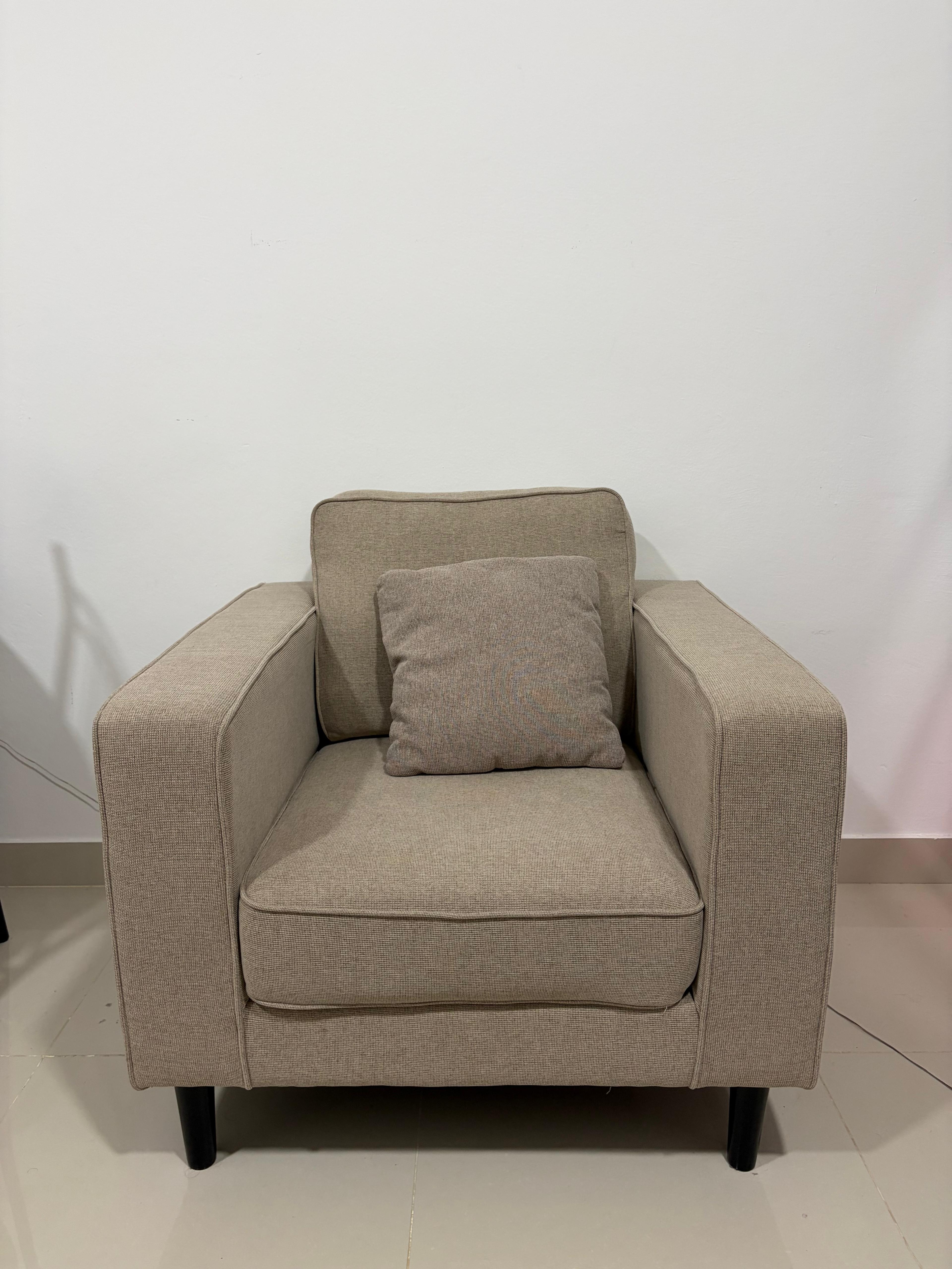 6-Seater Sofa Set Beige Colour (3-Seater, 2-Seater & Armcha | Items ...