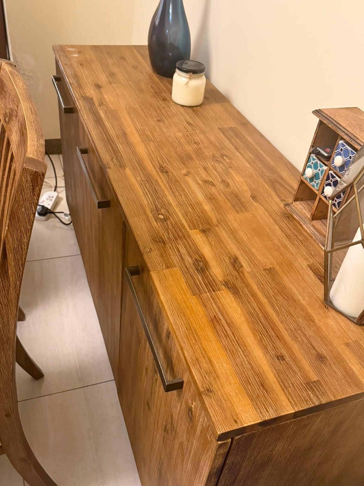 6 Seater Dinning Table and Console , Miror and Curtains | Items | Qatar ...